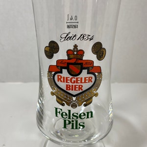 Vintage & RARE Riegeler Bier Felsen Pils 0.4L Stemmed Beer Glass - Collectable | Barware | Bar ...