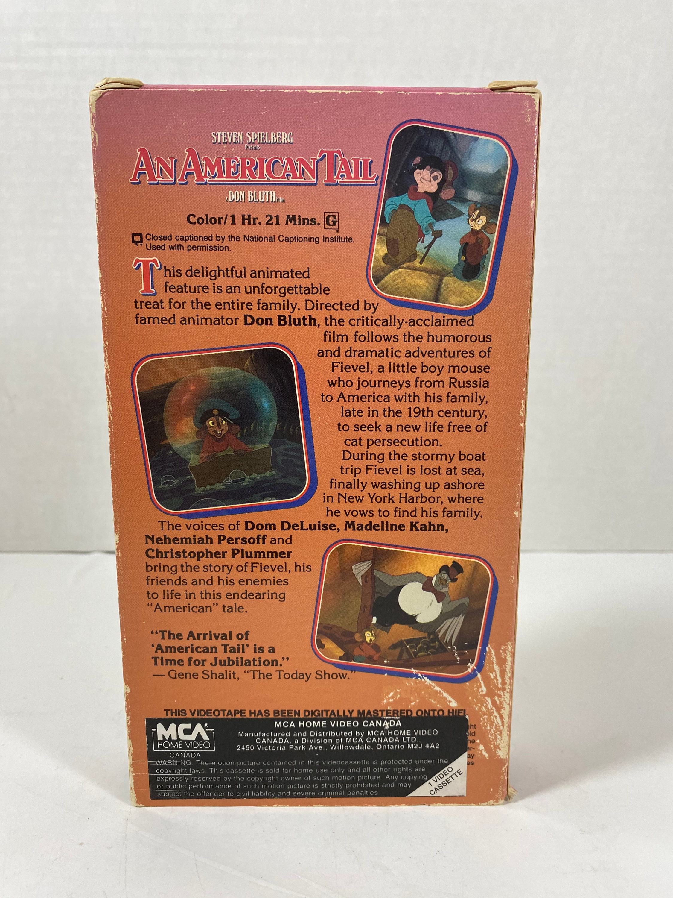 Vintage 1987 an American Tail VHS Starring the Voices Of: - Etsy Australia