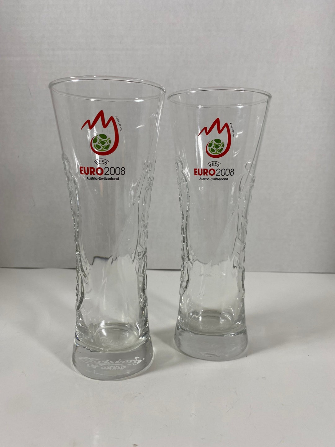 Retro Carlsberg UEFA Euro Austria-switzerland Tulip 0.25L Pint Beer ...