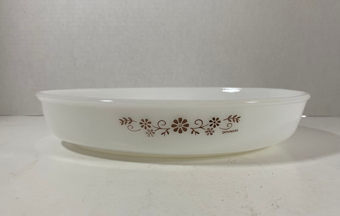 Vintage 1960’s Dynaware Pyr-o-rey “brown Daisy” Oval Casserole Baking ...