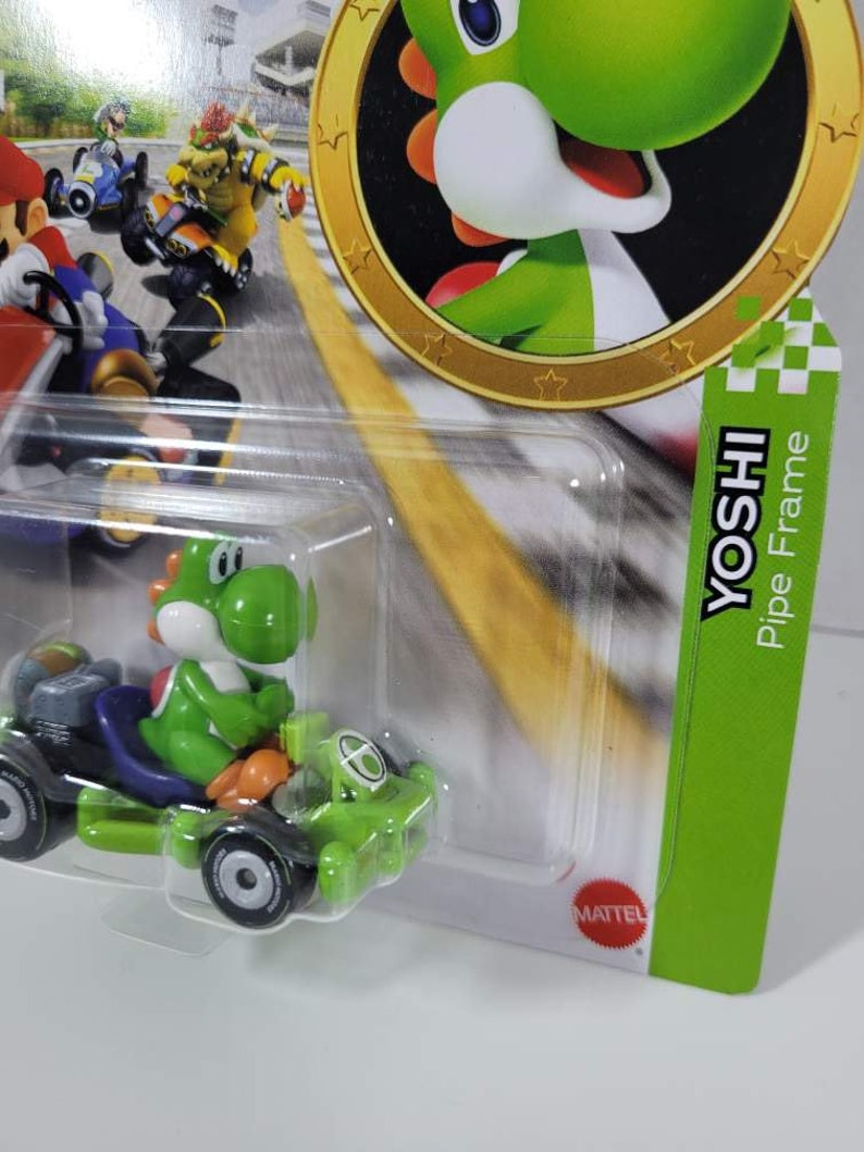 Hot Wheels Yoshi Pipe Frame Mario Kart Die-cast Character Car - Etsy