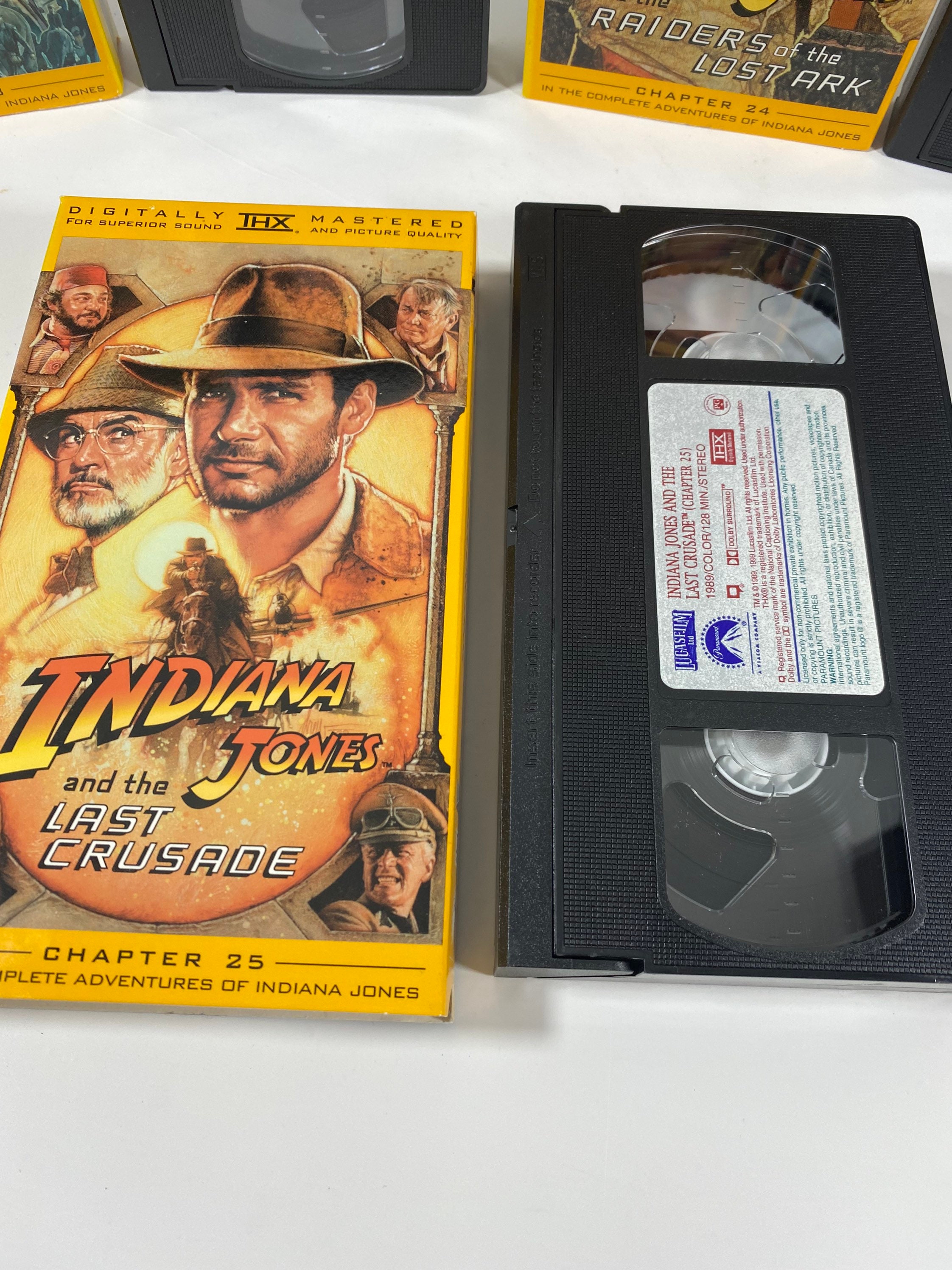 Vintage 1980s Indiana Jones Trilogy VHS Starring: Harrison - Etsy