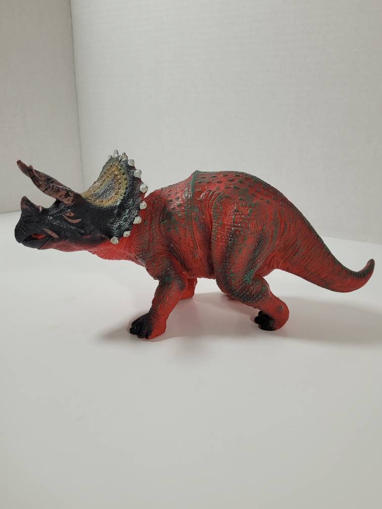 Retro 1990's Triceratops Dinosaur Figure/dinosaur Toy - Etsy