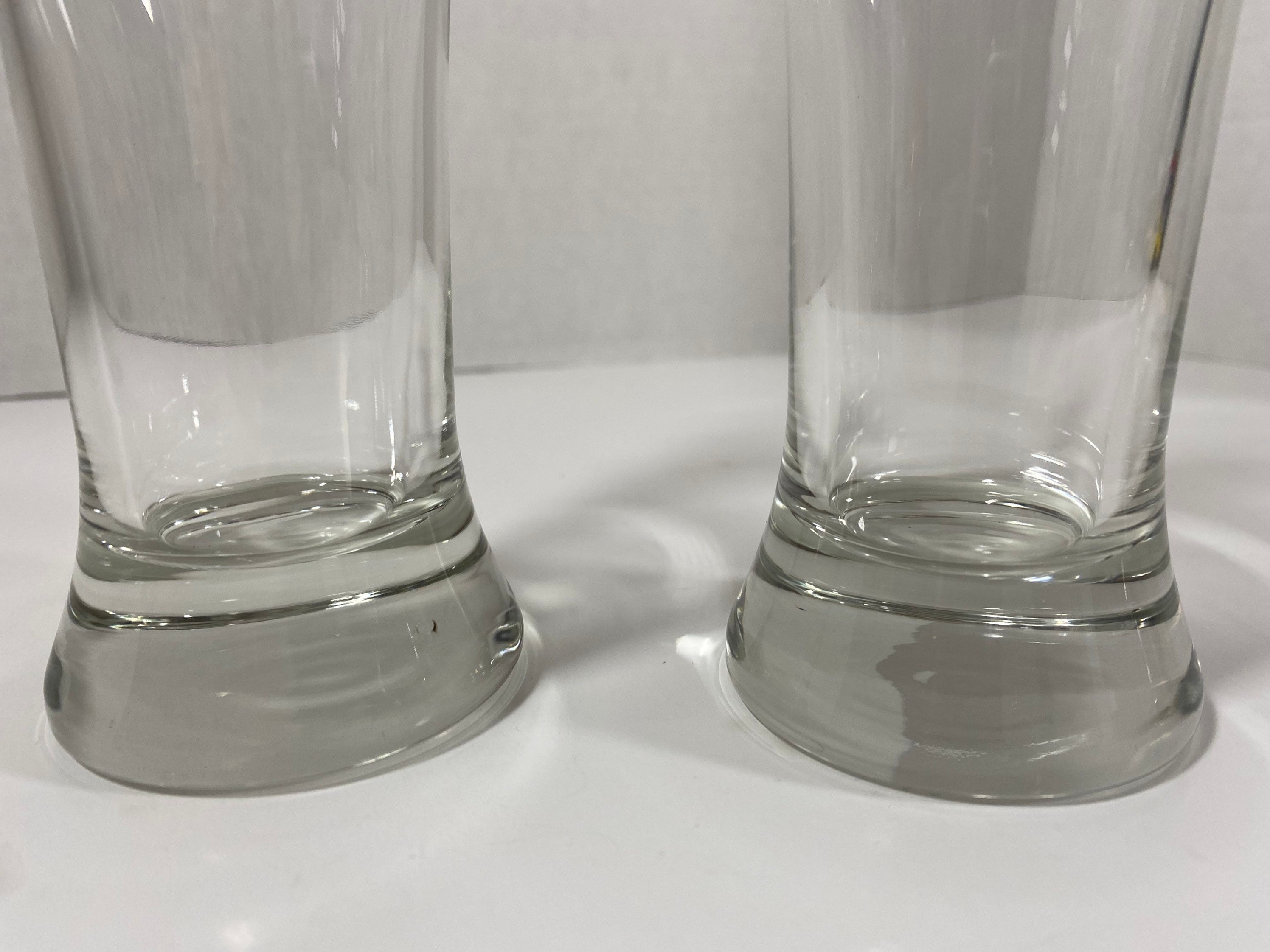 Retro Carlsberg Red Pilsner Beer Glasses With Gold Rim X 2 Etsy