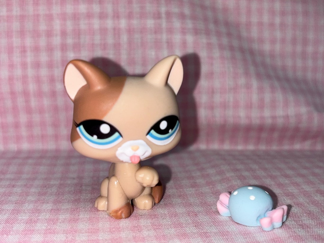 Vintage Original LPS Littlest Pet Shop Kitten Cat Lick Paw With Candy ...