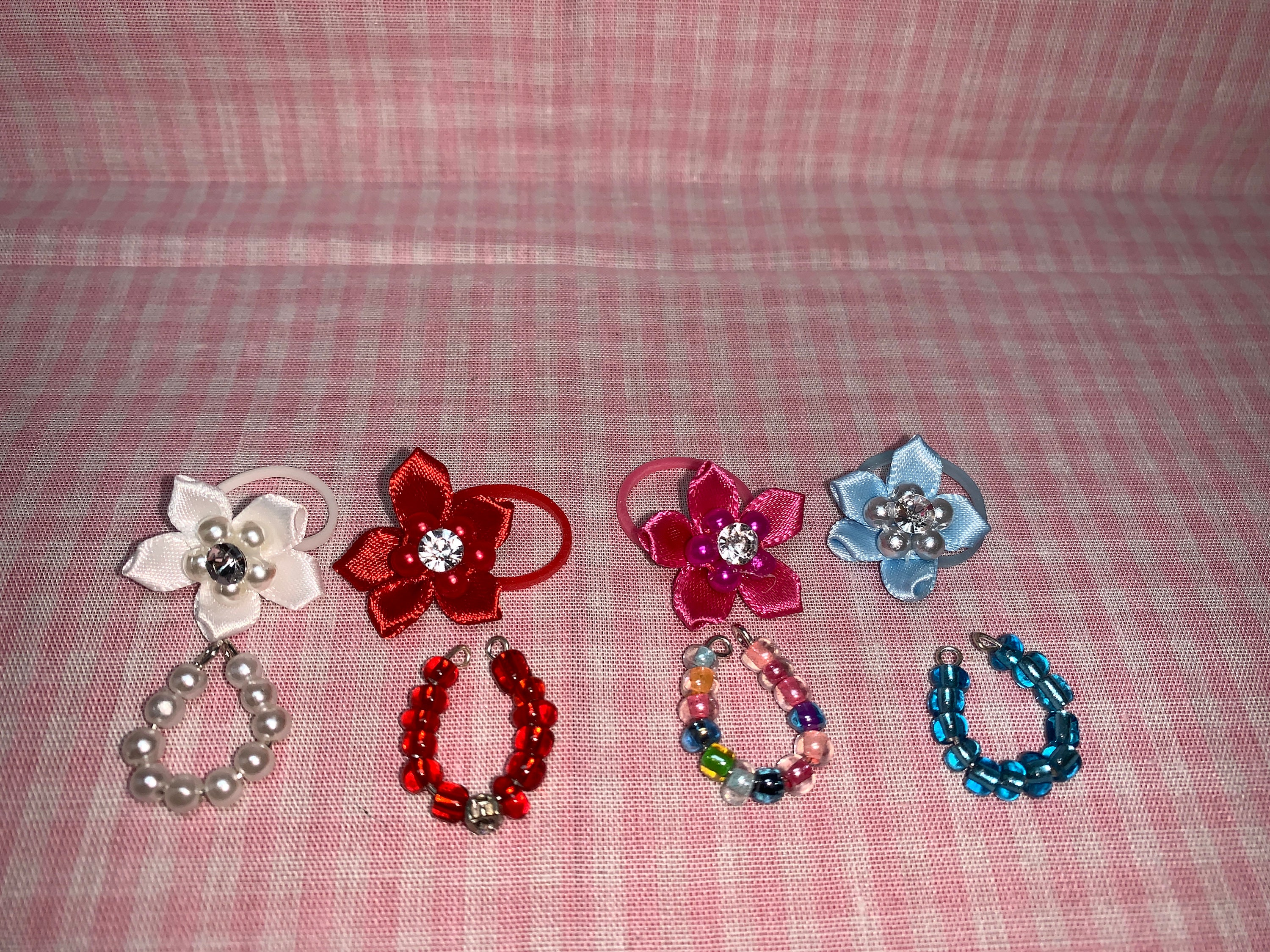 Handmade Littlest Pet Shop LPS 8pc 4 Bows 4 Collars Accessories in Gift ...