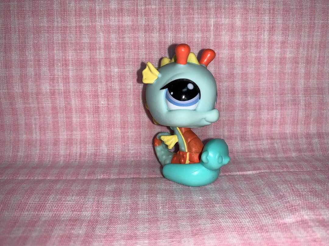 Vintage Original Littlest Pet Shop Littlest Pet Shop LPS Seahorse With ...
