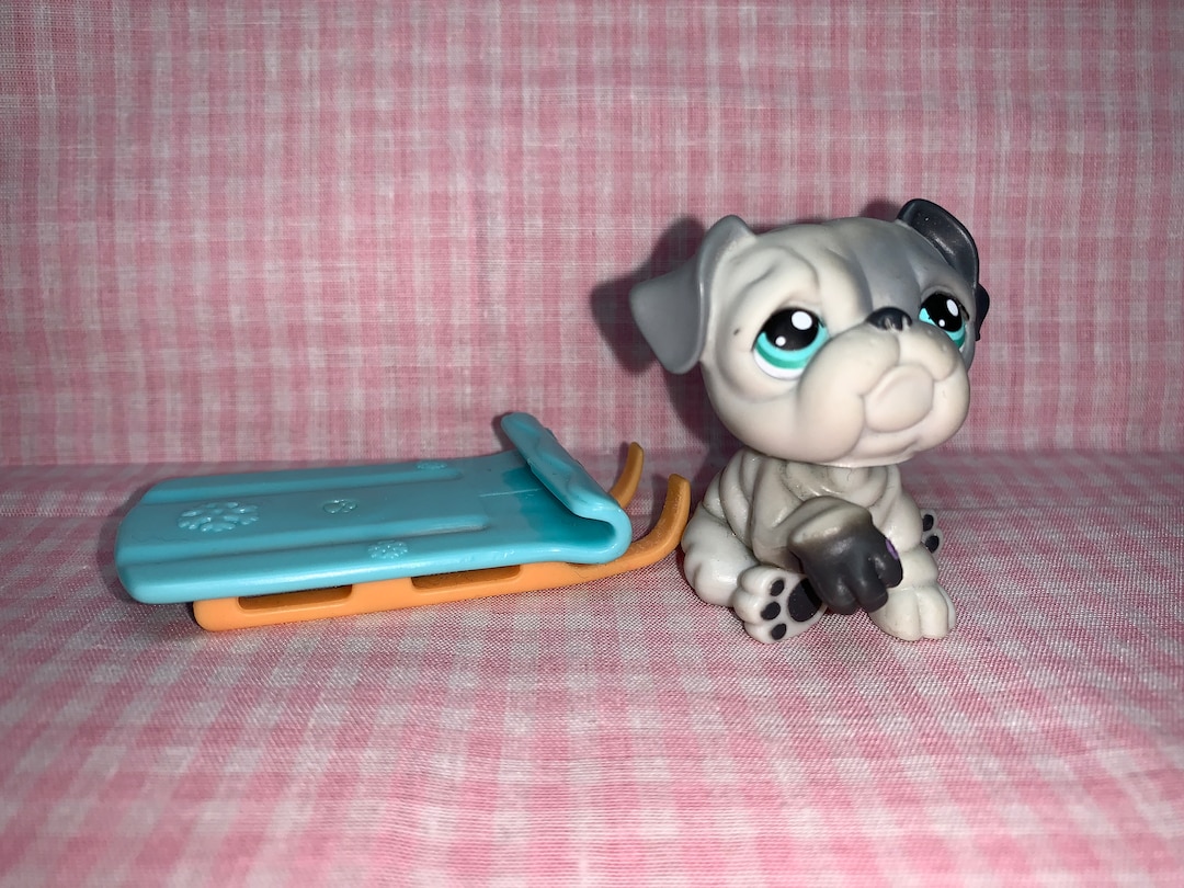 Discontinuous Rare Toy LPS Littlest Pet Shop Bull Dog With Magnet ...