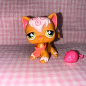 Discontinued LPS Littlest Pet Shop Cat With Collar Mouse Toy 011 - Etsy