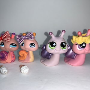 Discontinued Rare Littlest Pet Shop LPS Lot of 4 Snails Family With ...