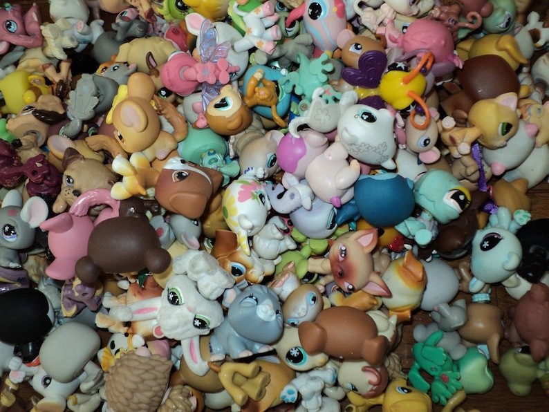 Littlest Pet Shop LPS Random Lot of 5 Pets With 6 - Etsy
