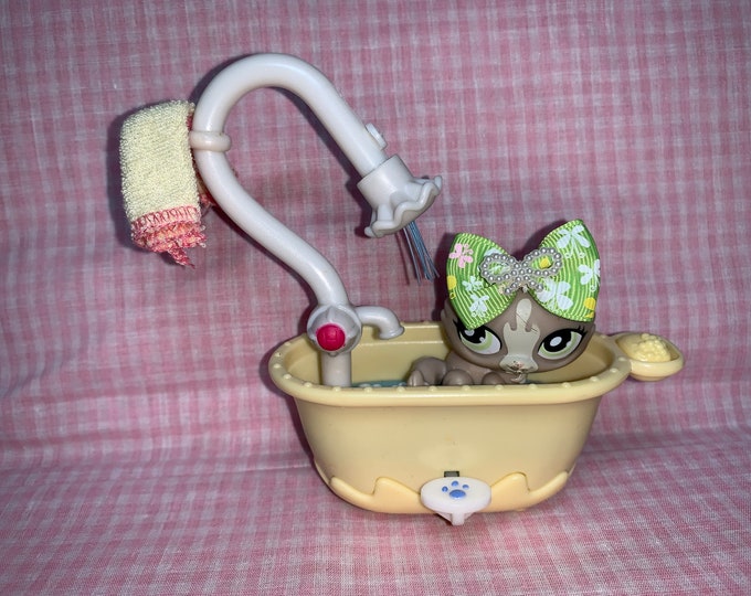 Discontinued Rare LPS Littlest Pet Shop Cat/kitten With Handmade Bow ...
