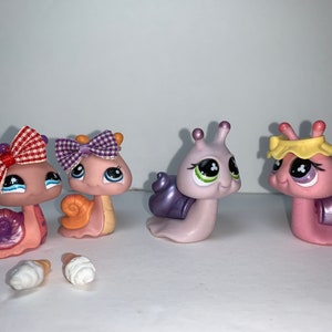 Discontinued Rare Littlest Pet Shop LPS Lot of 4 Snails Family With ...