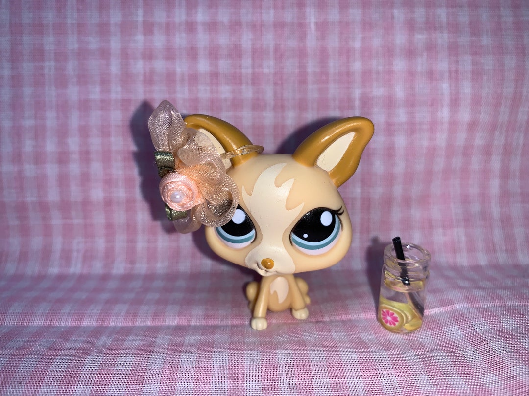 Discontinued Rare LPS Littlest Pet Shop Yellow Chihuahua Puppy Dog With ...