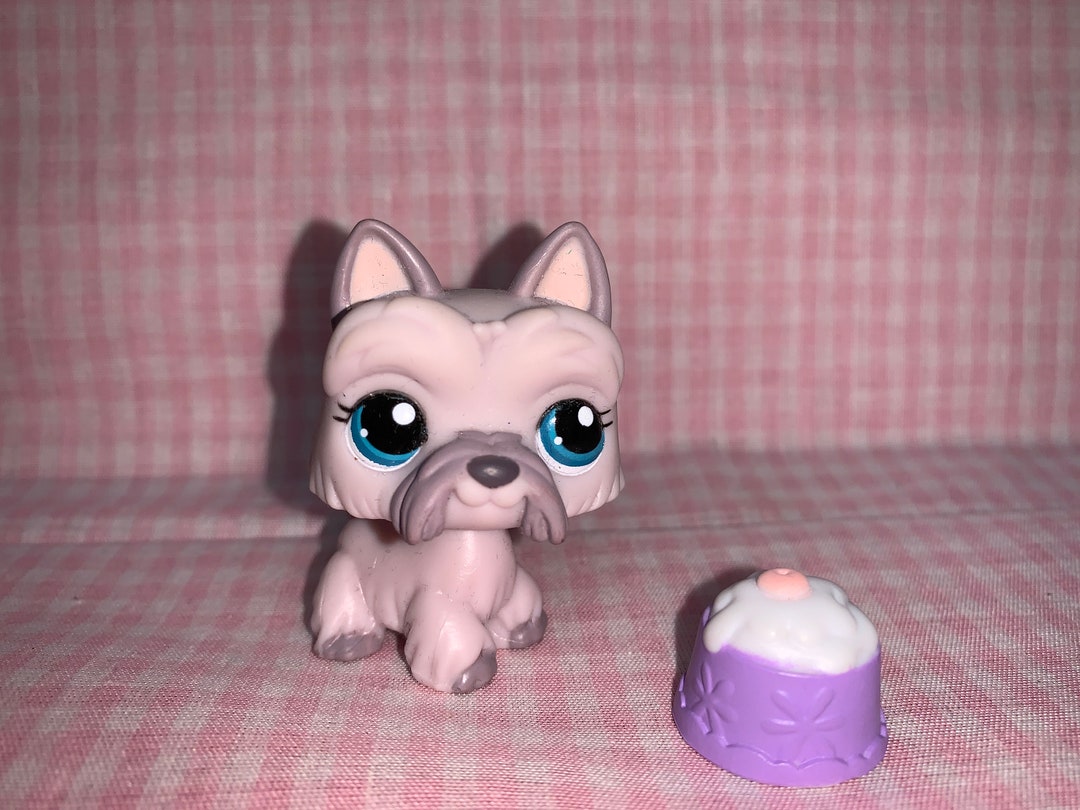 Discontinued Rare LPS Littlest Pet Shop Cute Scottie Dog With Cake (010 ...