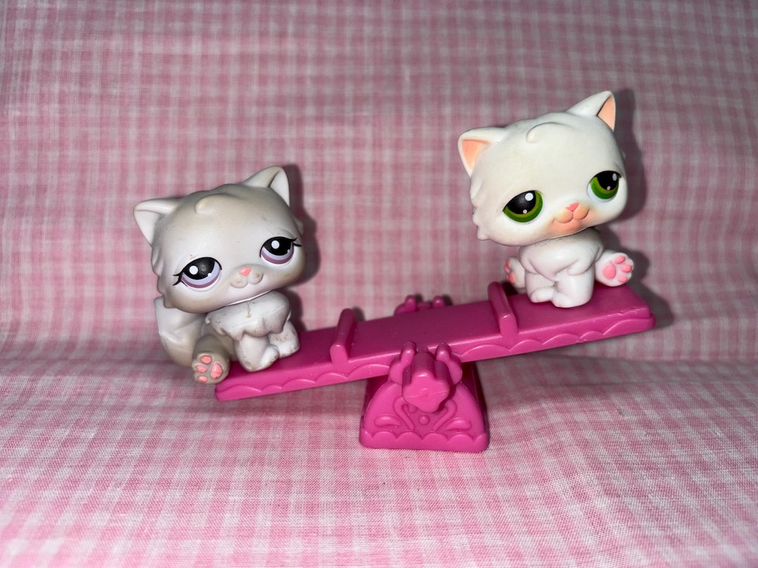 Discontinued Rare LPS Littlest Pet Shop Lot of 2 Cats With Magnet See ...