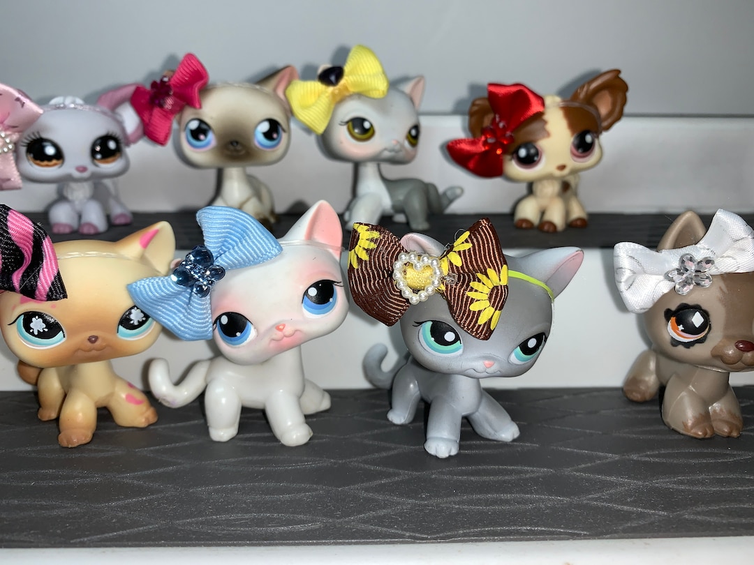 NEW Handmade Littlest Pet Shop LPS Lot of 10 Bows With Jewels ...