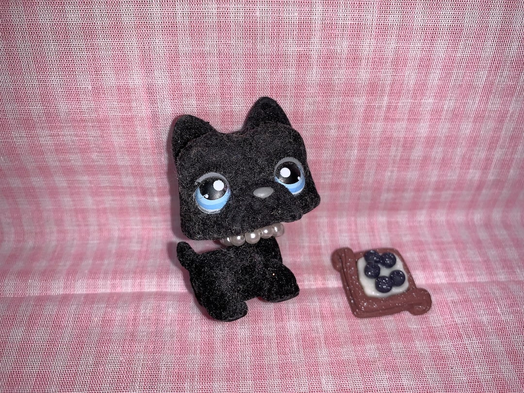 Discontinued Rare LPS Littlest Pet Shop Fuzzy Scottie Dog With Pearls ...