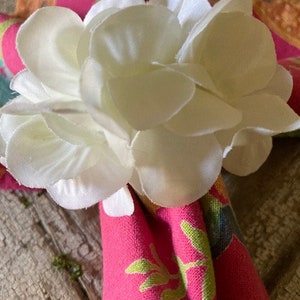 Hydrangea Napkin Rings (set of Four) - Etsy