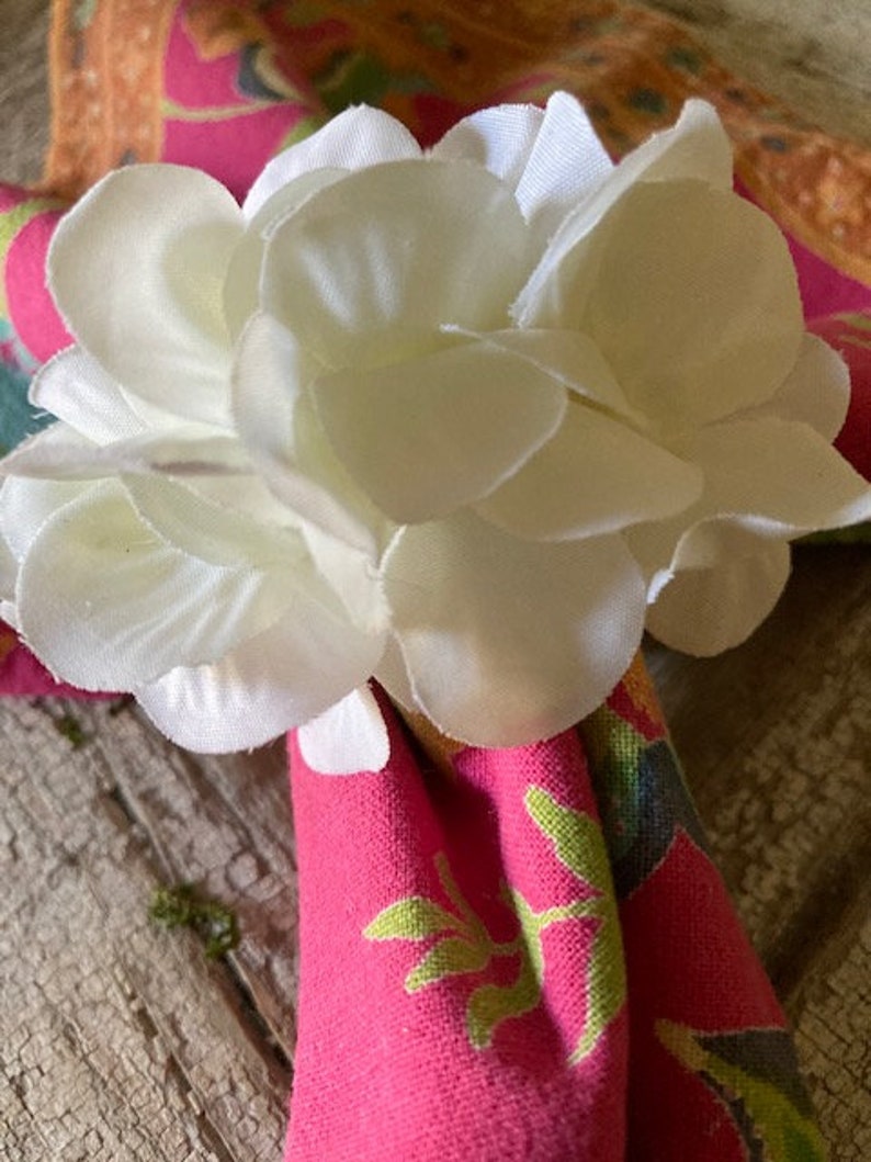 Hydrangea Napkin Rings (set of Four) - Etsy