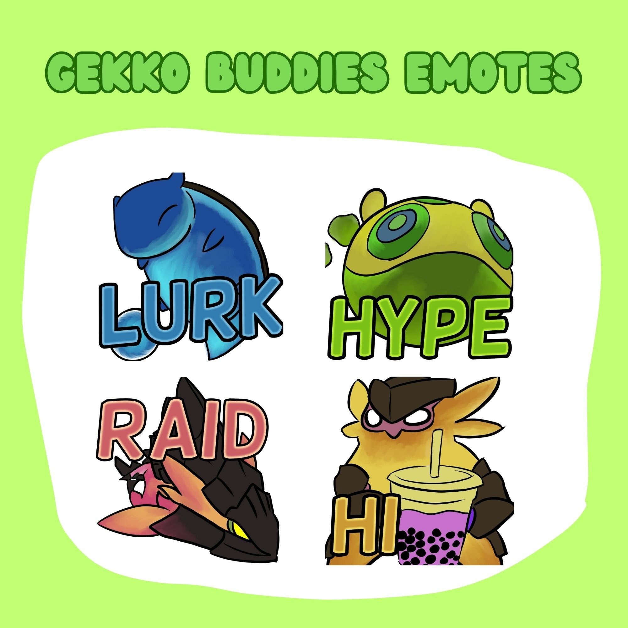 Gekko's Homies Emote Pack - Twitch, Youtube, Kick, Valorant, Wingman ...