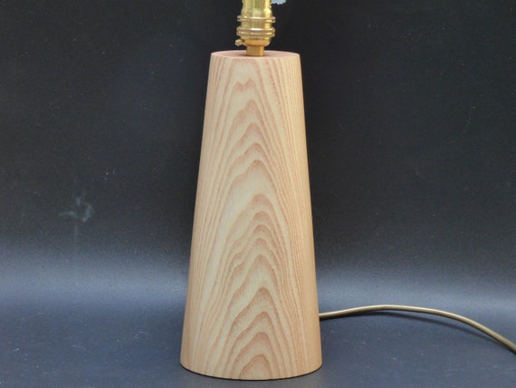 Hand Turned Wooden Table Lamp. Solid Wood 365 - Etsy