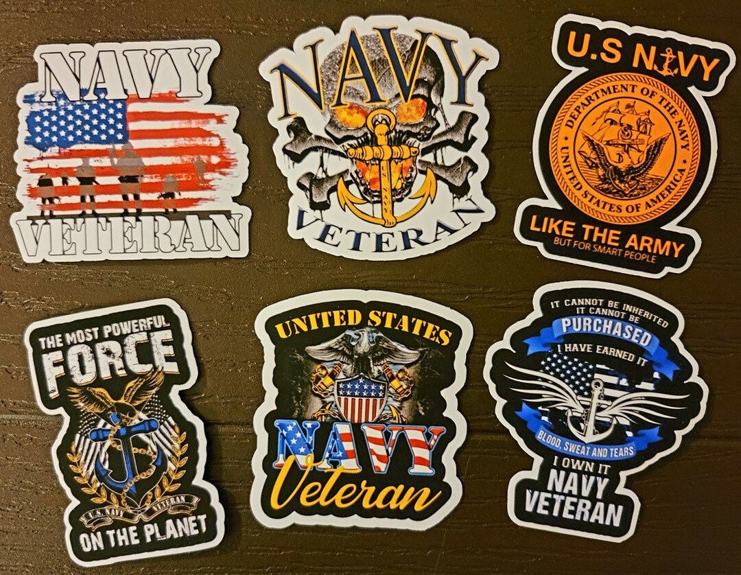 Navy Sticker Pack Matte Sticker Waterproof Sticker - Etsy