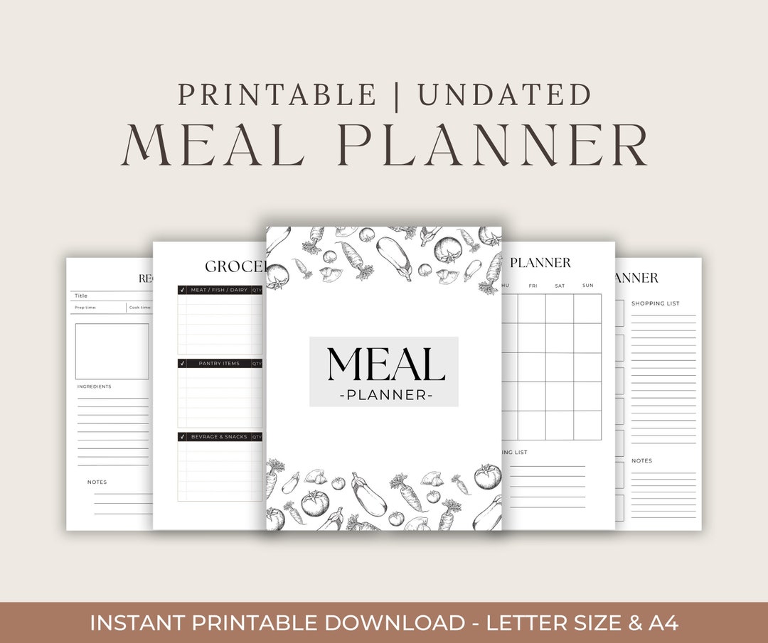 Ultimate Meal Planner Bundle Printable & Digital With Master Resell ...
