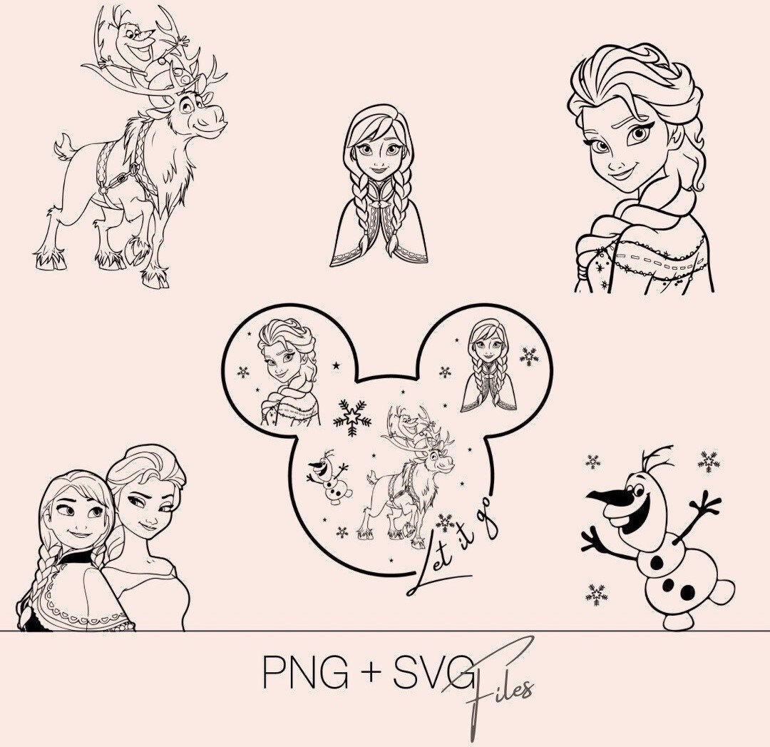 Let It Go Svg, Elsa Svg, Snowflake Svg, , Mouse Ears Svg, Frozen Svg ...