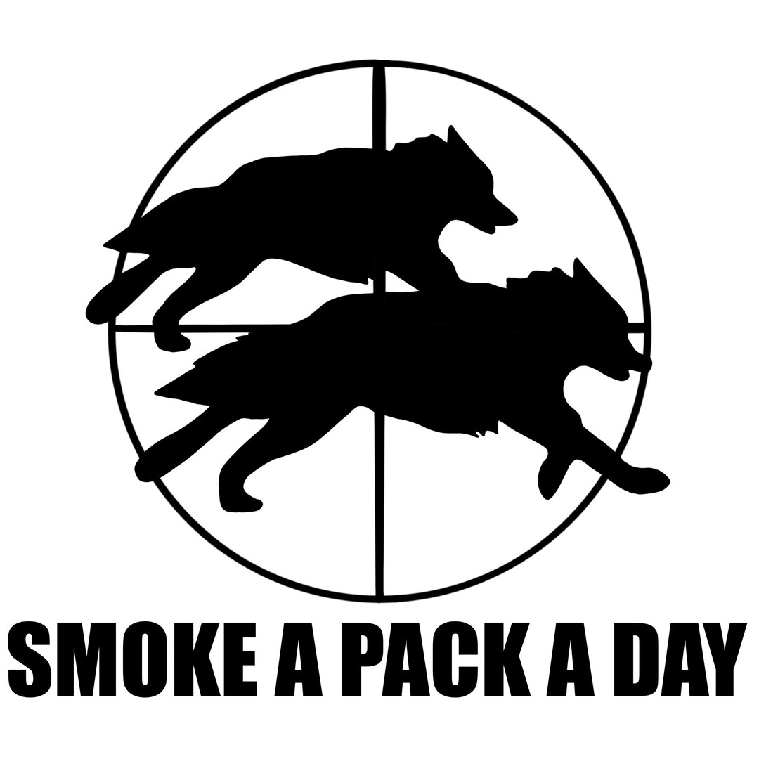 Smoke a Pack a Day Coyote Hunting Vinyl Sticker - Etsy