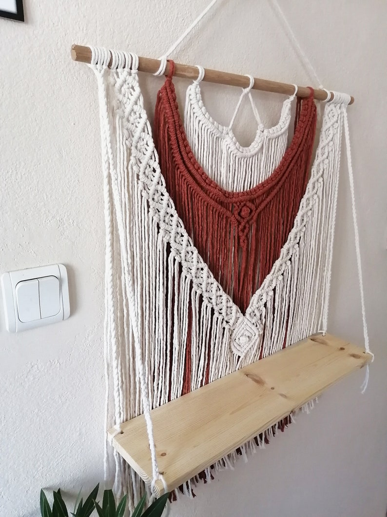 Large Macrame Shelf Custom Macrame Wall Decor Macrame Wall - Etsy