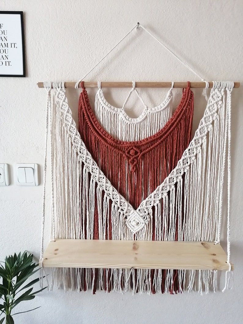 Large Macrame Shelf Custom Macrame Wall Decor Macrame Wall - Etsy