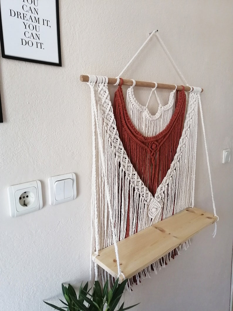 Large Macrame Shelf Custom Macrame Wall Decor Macrame Wall - Etsy