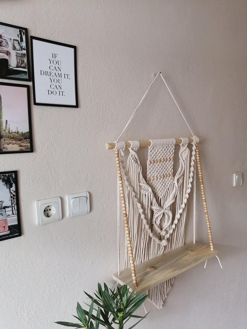 Large Macrame Shelf Custom Macrame Wall Decor Macrame Wall - Etsy
