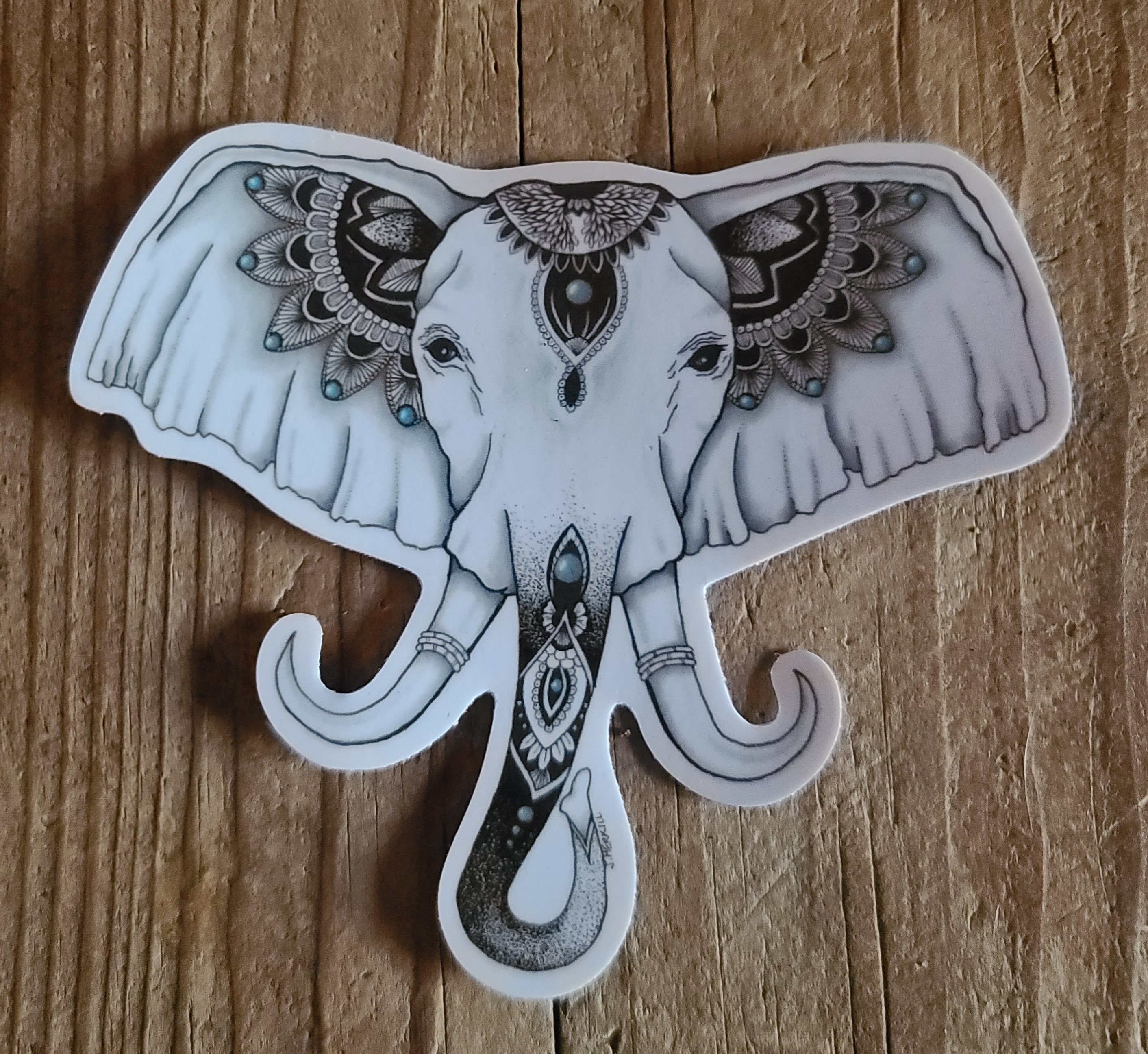 Elephant Sticker Animal Decal Wild Animal Pachyderm Water - Etsy