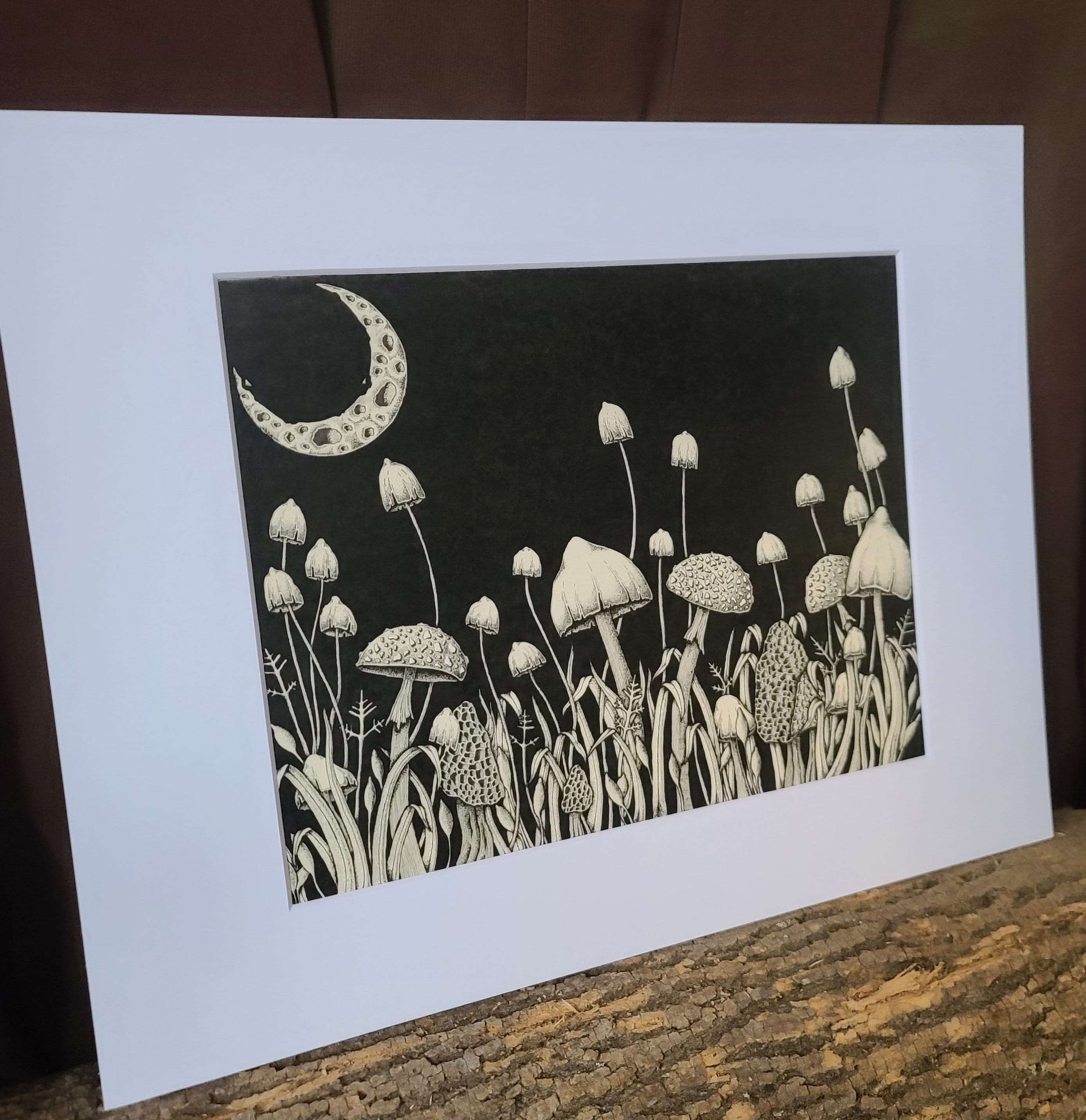 Mushroom Art Print, Fungi Design, Morel Prints, Amanita Pen and Ink ...