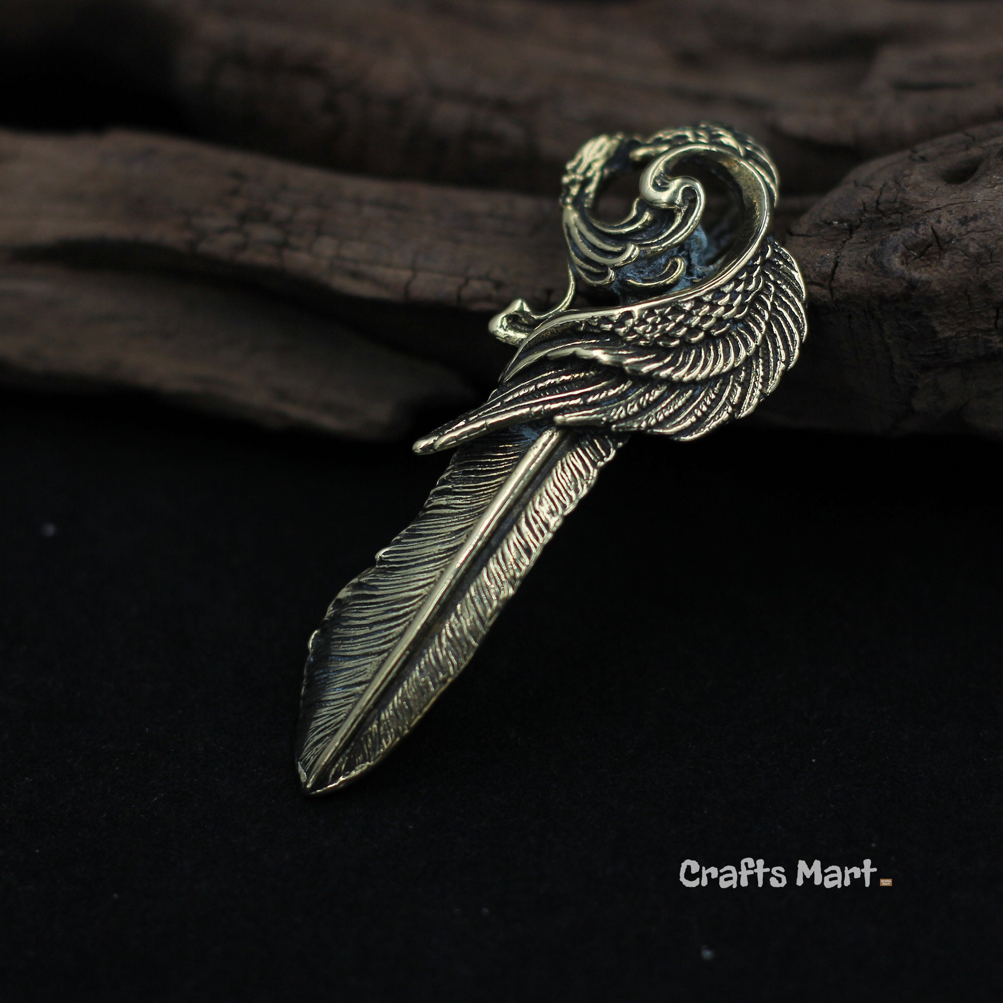 Solid Brass Concho Feather Style Vintage Snake Leather Craft Chocker ...