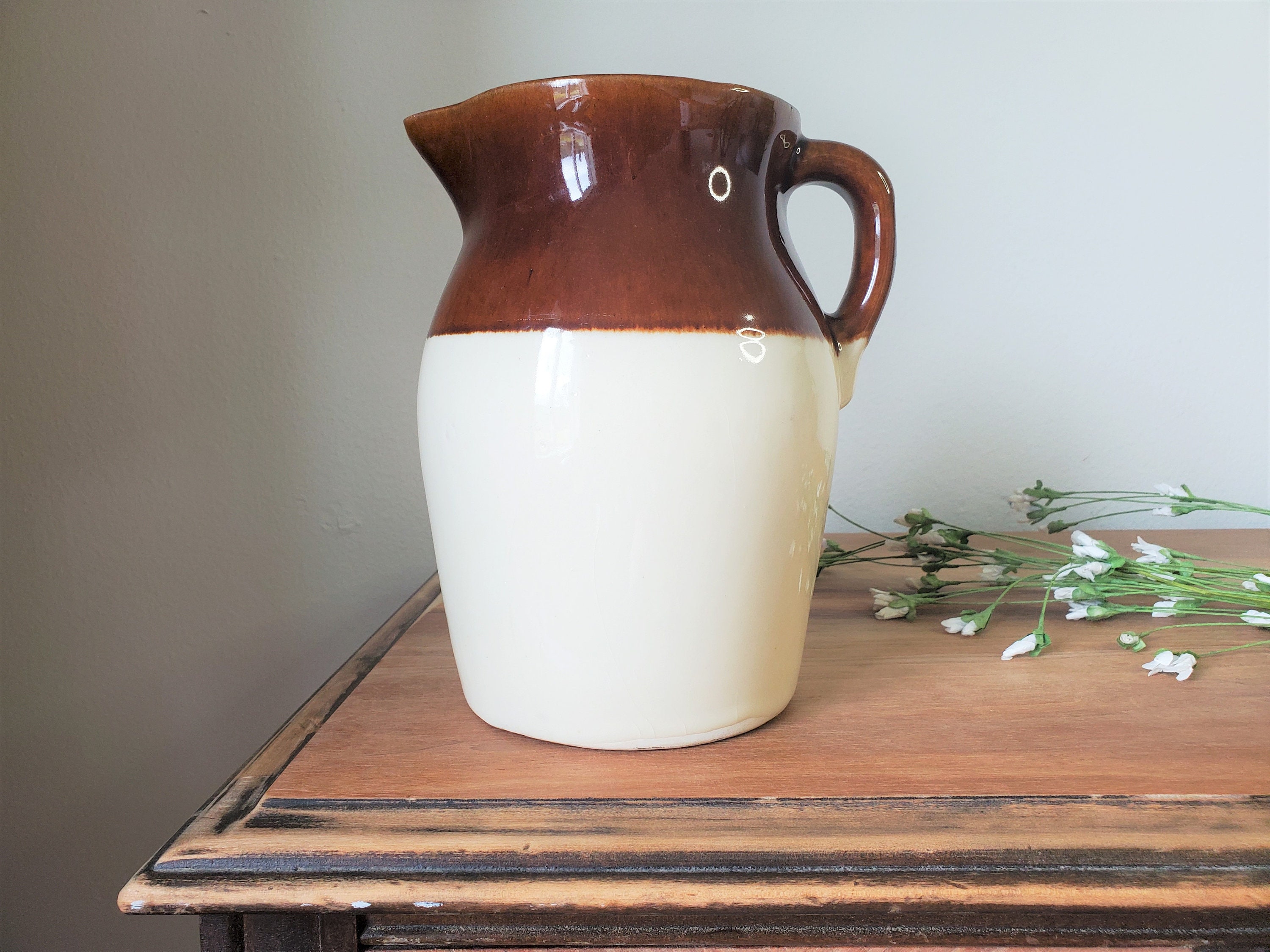 Brown Ceramic Pitcher