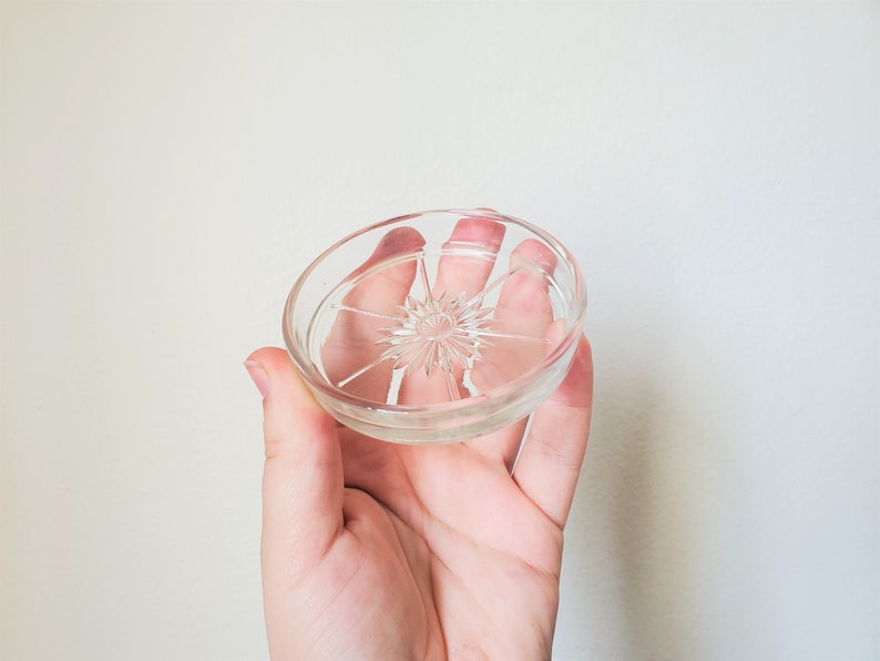Vintage Clear Cut Glass Coasters Etched Design Set of Two - Etsy