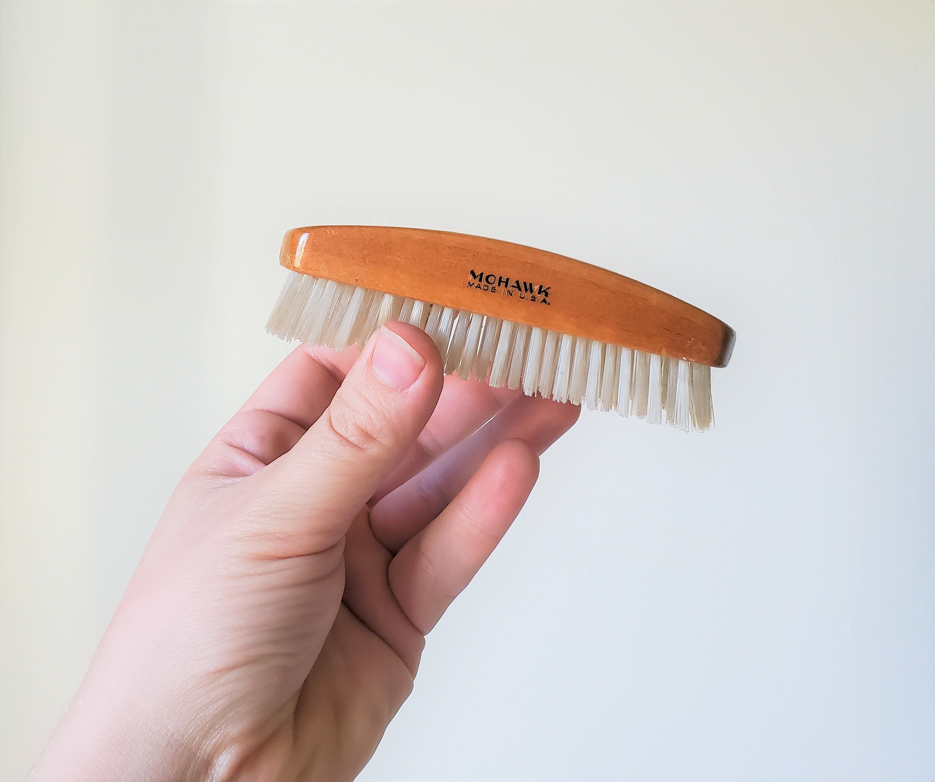 Vintage Mohawk Nylon Hairbrush Satinwood Made in U.S.A. - Etsy