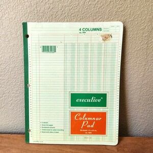 Blank 50 Sheets Executive Columnar Pad No. 1504 - 11 X 8.5 Inches ...