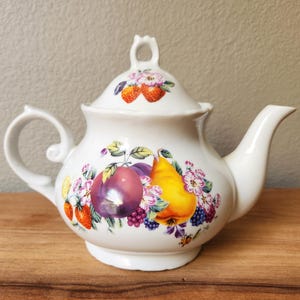 Fruit Harvest Ceramic Teapot - Teapot Gift - Teapot Collection - Summer ...