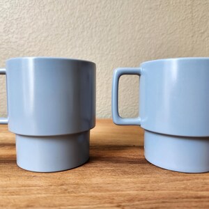 Set of Two Baby Blue Plastic Cups - Plastic Mugs Set of Two - Cups for ...