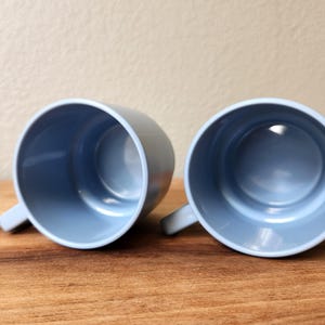 Set of Two Baby Blue Plastic Cups - Plastic Mugs Set of Two - Cups for ...