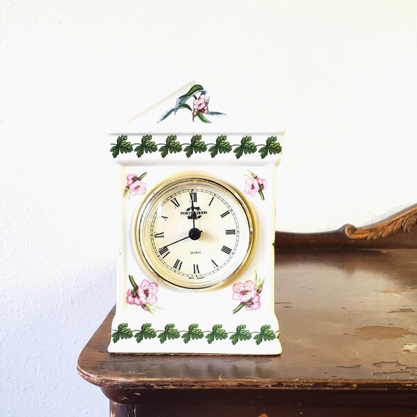Vintage Floral Desk Clock - Etsy