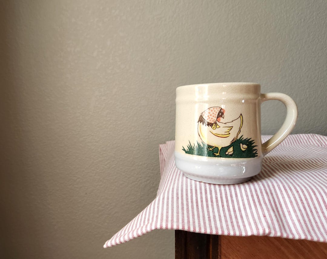 Ceramic Farm Chicken Mug From Taiwan Rustic Farmhouse Mug Hen With ...