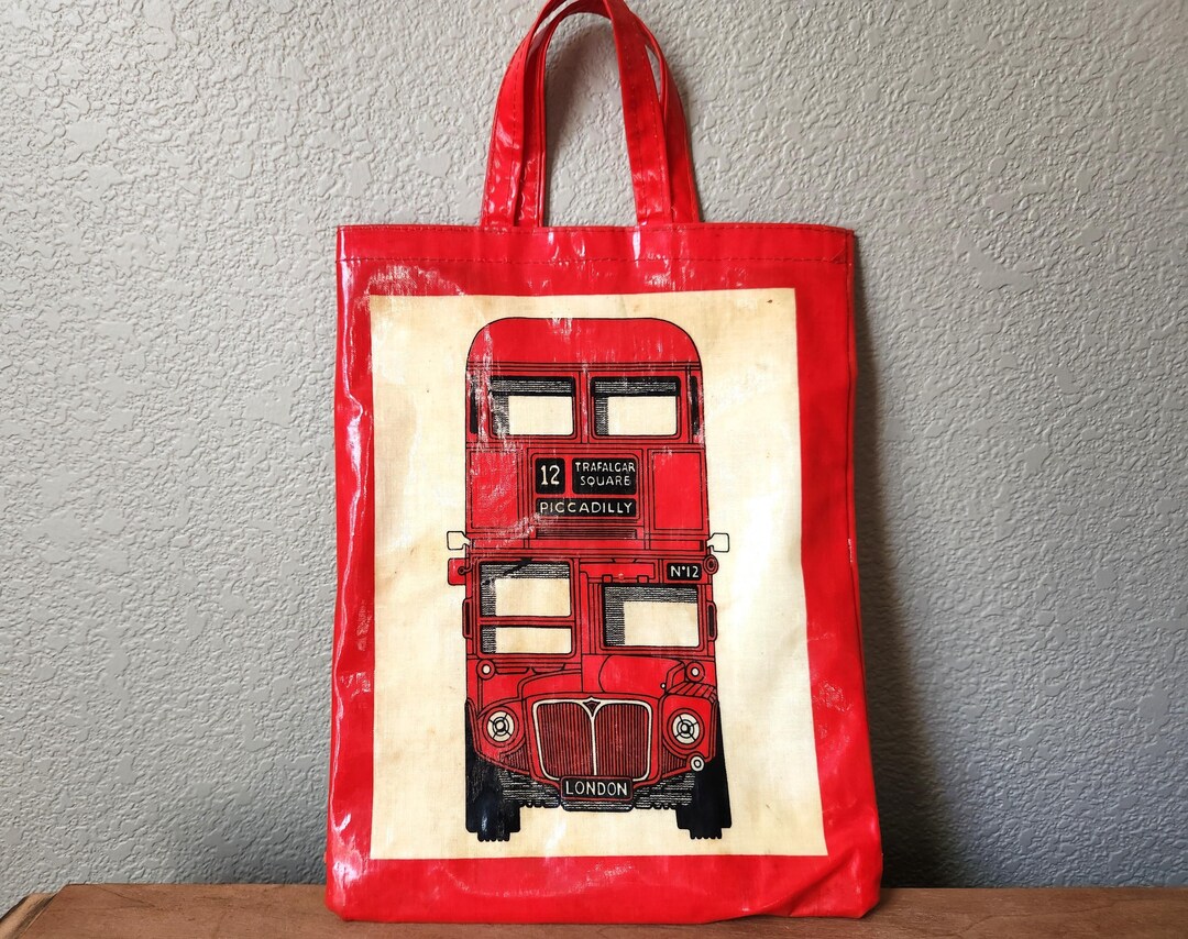 Tyson Productions Harrods Gift Bag - London Red Double Decker Bus PVC ...