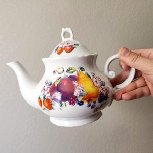 Fruit Harvest Ceramic Teapot - Teapot Gift - Teapot Collection - Summer ...