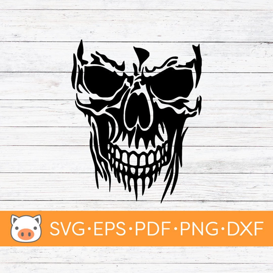 Skull SVG Digital Download File, Horror SVG Vector Cut File, Cricut ...