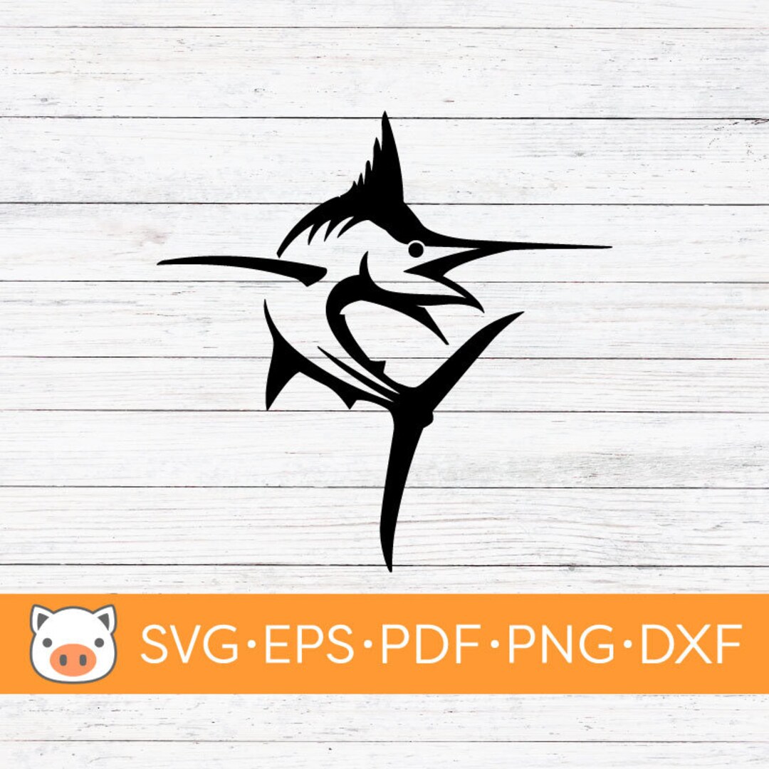 Marlin SVG Digital Download File, Hunting Fishing SVG, Vector Cut File ...